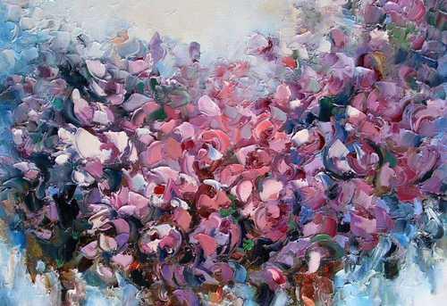Картина с цветами Розовая абстрактная орхидея
