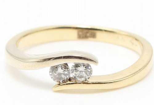 Золотое кольцо 750 пробы с бриллиантоми р-16