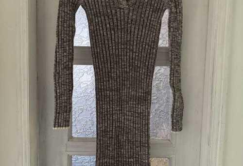 Вязаное обтягивающие платье lime S(42)