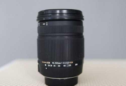 Объектив Sigma Nikon AF 18-250/3.5-6.3 DC OS HSM M