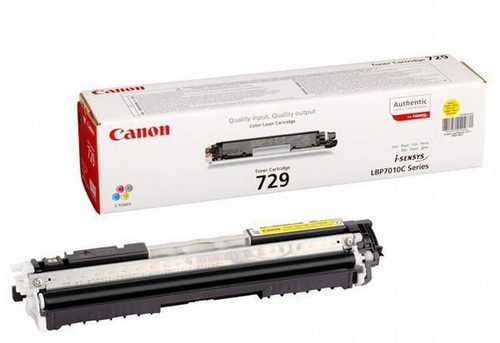 Тонер-картридж Canon 729 Лазерный Желтый 1000стр