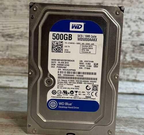 Жесткий диск WD Blue 500GB