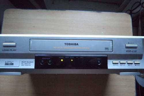 Видеомагнитофон Toshiba VCP-C10 с видеокассетами