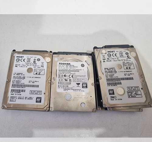 Жесткие диски 2.5 Hdd 1Tb 3 шт 100% здоровья