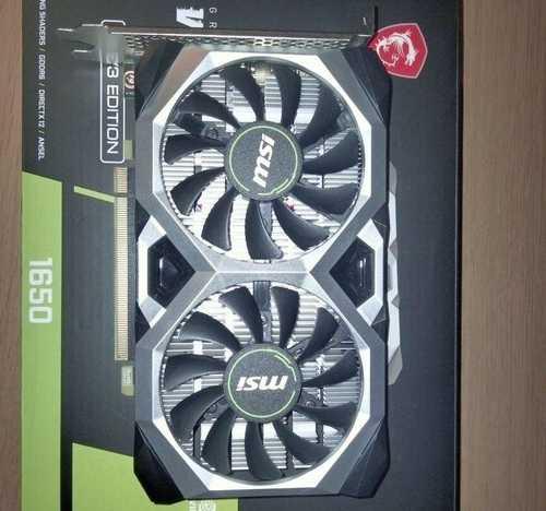 Видеокарта Msi geforce gtx 1650 d6 ventus xs ocv3