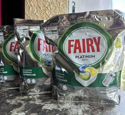 Капсулы для посудомоечных машин fairy platinum