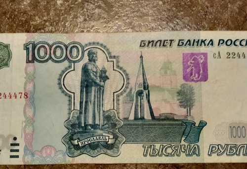 Банкнота 1000 р 1997г модификация 2004 редкая инте