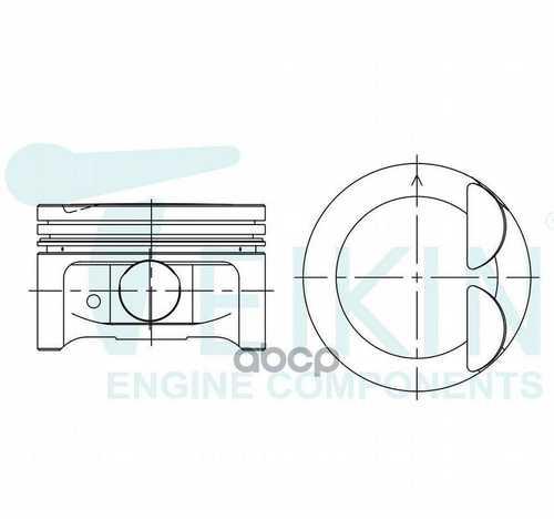 Комплект поршней 1szfe-ii(4шт.без колец) Teikin