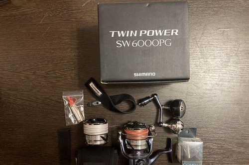 Катушка Shimano 21 Twin Power SW 6000PG+