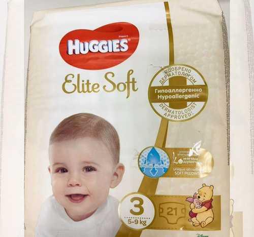 Подгузники хаггис elite soft 3