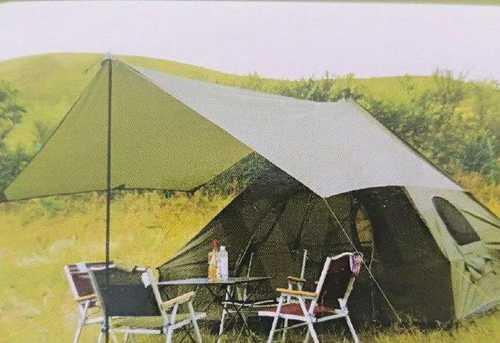 Палатка шатер с большим навесом, козырьком