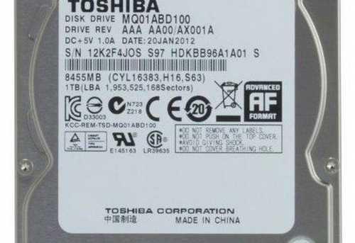 Жесткий диск Toshiba 1Tb (MQ01ABD100)