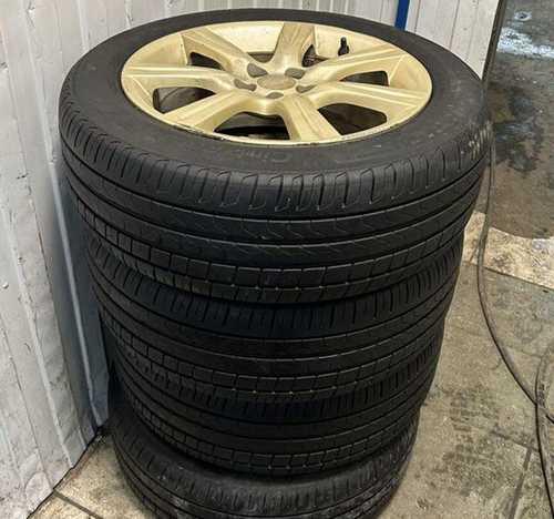 Диски subaru r17 5 x 100 enkei + шины pirelli p7