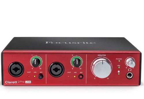 Аудиоинтерфейс focusrite Clarett+ 2Pre