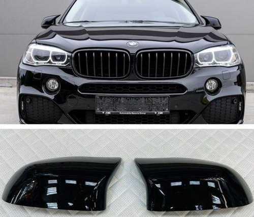 Накладки на зеркала чёрные BMW X5 F15, X6 F16