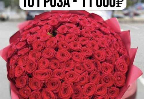 51 Роза 101 Роза Доставка белые красные