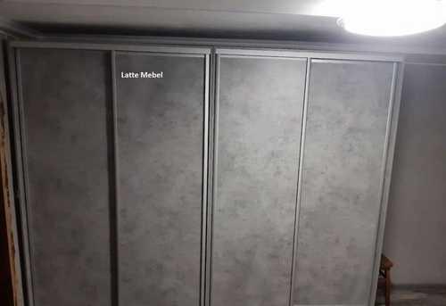 Шкаф 4х дверный бетон (2,8 метра)