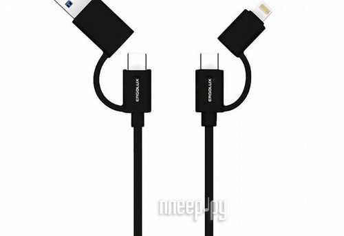 Ergolux USB - Type-C-Type-C-Lightning 5А 1.2m