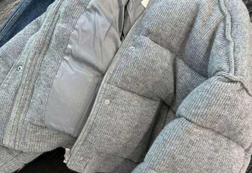 Зимняя тканевая куртка короткая пуховик