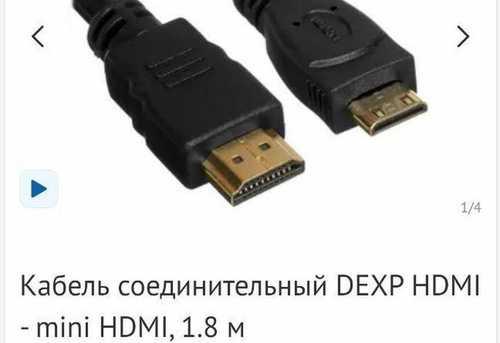 Кабель соединительный dexp hdmi - mini hdmi, 1.8 м