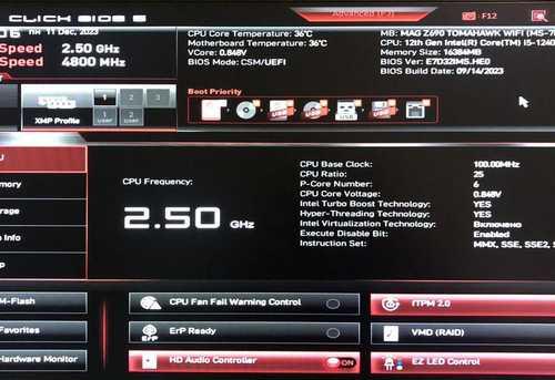 Msi MAG Z690 tomahawk wifi ddr5 + I5 12400F + 16gb