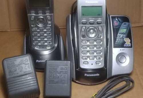 Безшнуровой телефон Panasonic 2 трубки, 2 базы
