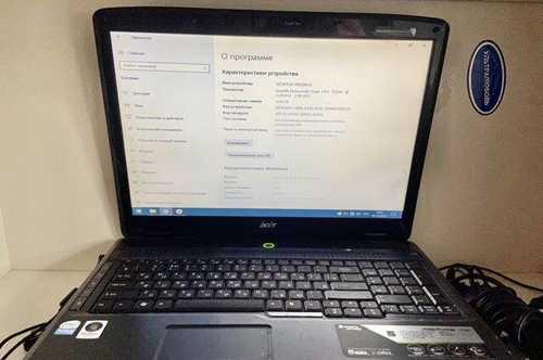 Ноутбук Acer Aspire 7730z Intel(R) Dual CPU T3200
