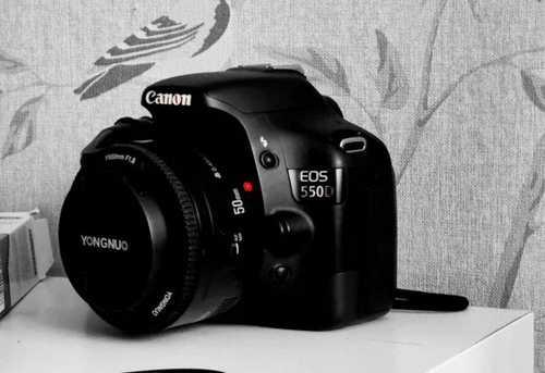 Зеркальный фотоаппарат Canon 550D 50mm f1.8