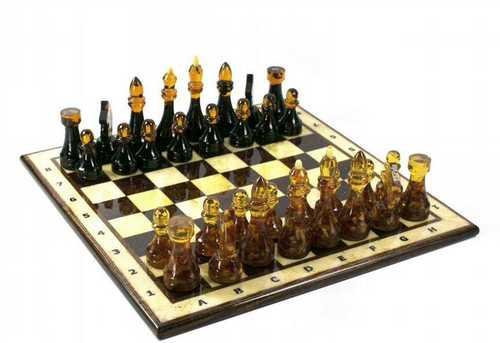 Шахматы из янтаря "Классика" 35х35 см
