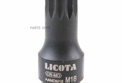 Licota A4MDM18 Головка Spline ударная 1/2, M18 для