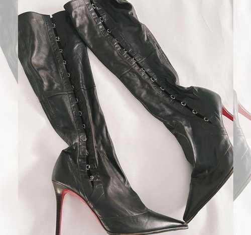 Сапоги-ботфорты christian louboutin винтаж y2k