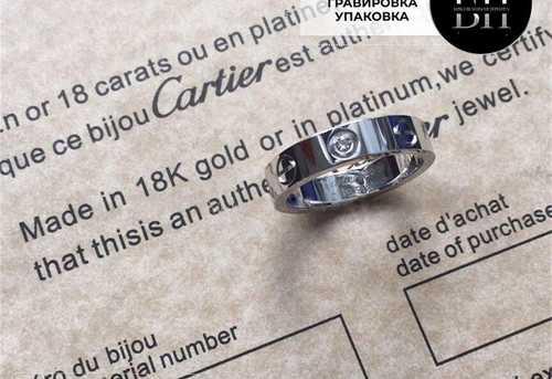 Обручальное кольцо Cartier Love, 1 бриллиант 0,22c
