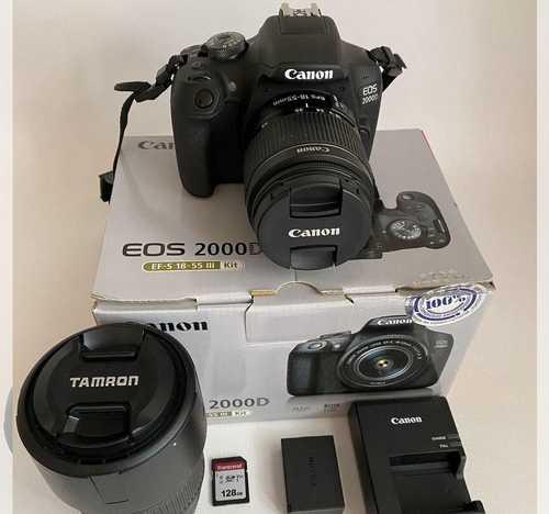 Зеркальный фотоаппарат Canon EOS 2000D Kit 18-55 I