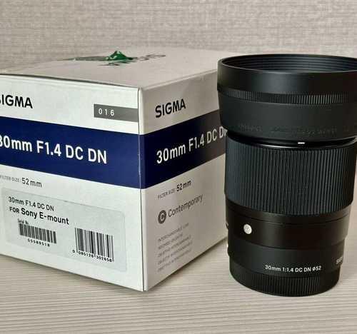 Объектив Sigma 30 мм 1.4 DC DN Sony E
