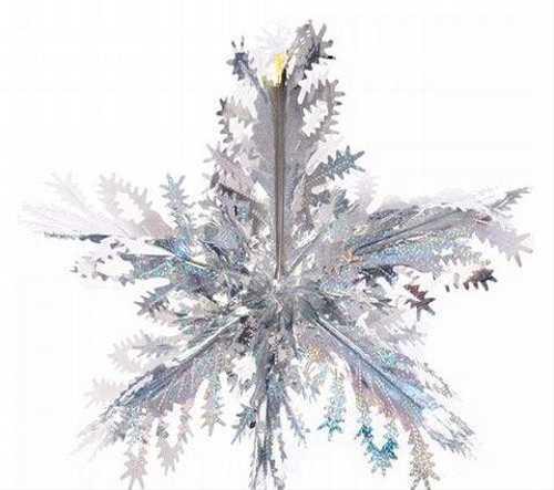 Украшение фольгированное "Снежинка серебро", 39 см