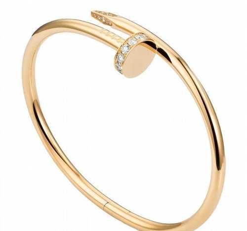 Браслет Cartier Juste un Clou Classic Yellow Gold & Diamonds (size 16) CRB6048616