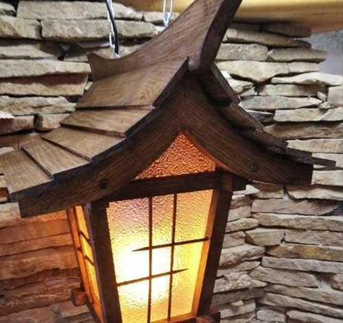 Светильник садовый ручной работы в японском стиле
