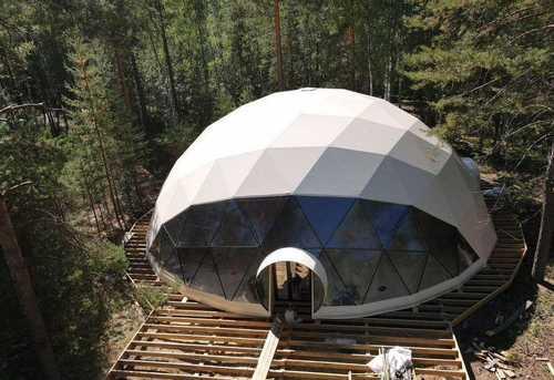 Глэмпинг шатер сфера диаметр 12м