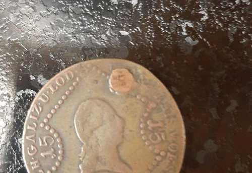 Монета Австрия 15 крейцеров