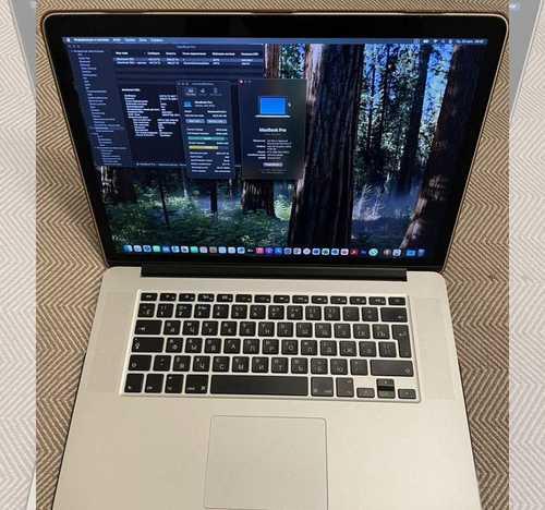 Macbook pro 15 Retina:i7+512GB+чехол+MacOS Sequoia