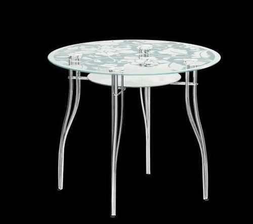 Икеа стол стеклянный круглый металлический клингсбу