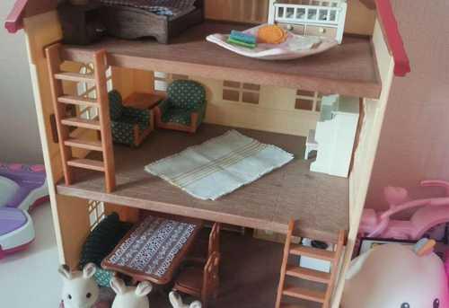 Домик Sylvanian Families с семьёй зайчиков