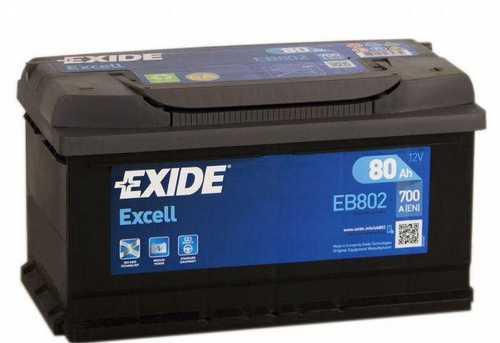 Аккумулятор Exide Excell 80Ач обрат. поляр.EB802