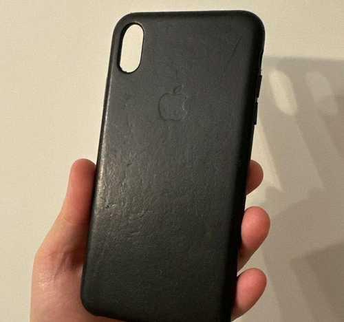 Чехол на iPhone xs max leathers case