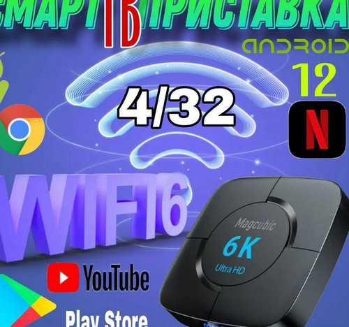 SMART tv приставка Magcubic H618 4/32