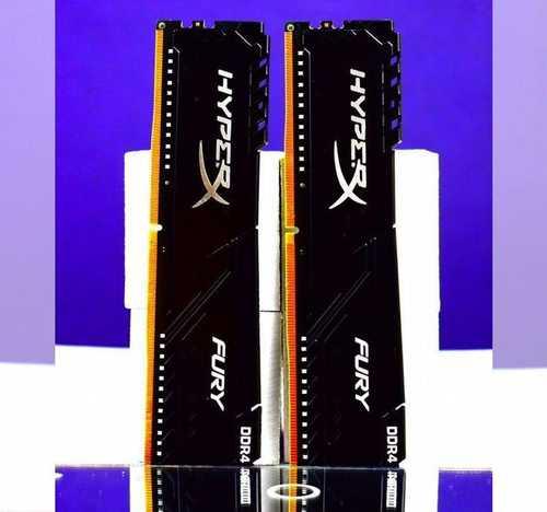 Память HyperX Fury DDR4 3200 мгц 2*8 гб dimm