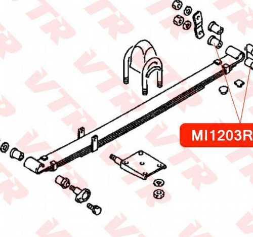 MI1203RP Полиуретановая втулка рессоры задней подв