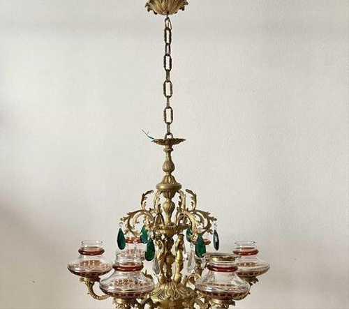 Старинная люстра с плафонами и Путти 16395