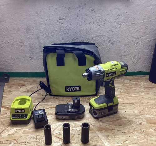 Гайковерт аккумуляторный ryobi