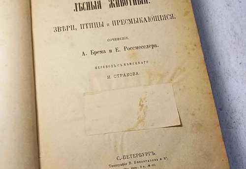 Старинная книга Лесные Животные 1893 год
